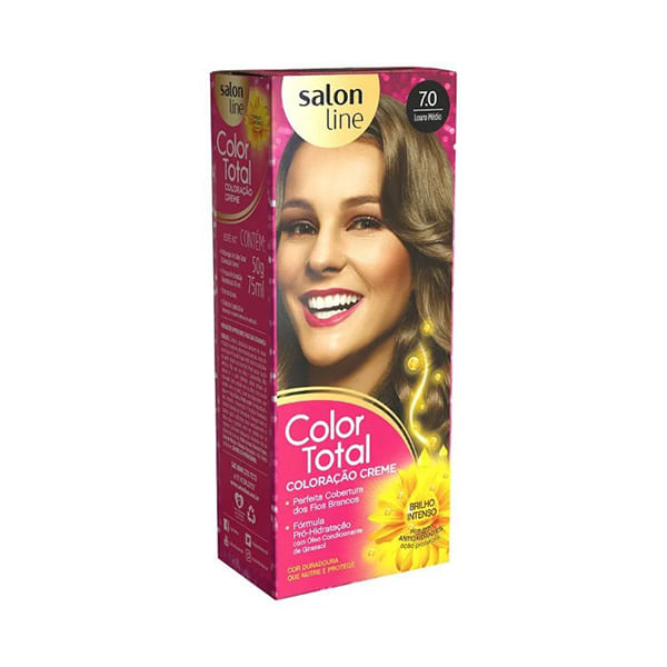 Tintura Salon Line Color Tot 7.0 Loção Médio - Salon Line Color Total ...