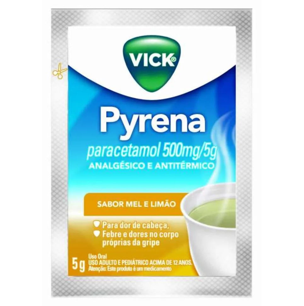 Vick Pyrena 500mg Sabor Mel Limão 5g - Vick Pyrena - Drogaria Rosário