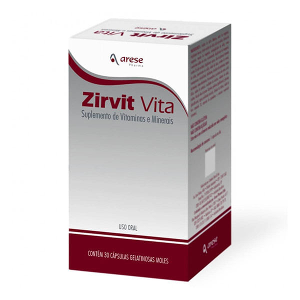 Zirvit Vita Multivitamínico 500mg 30 cápsulas – Vitaminas e Minerais ...