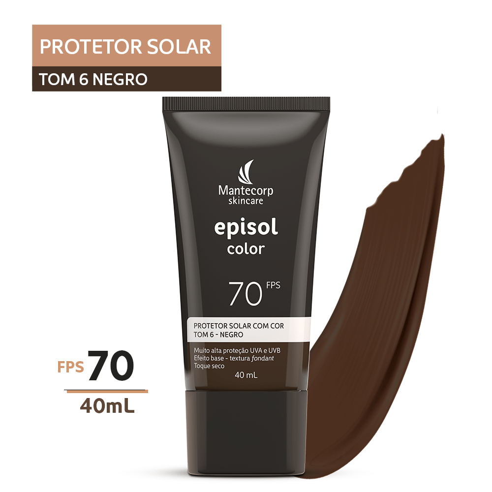 Protetor Solar Facial Episol Color FPS 70 40ml Mantecorp - Drogarias Tamoio