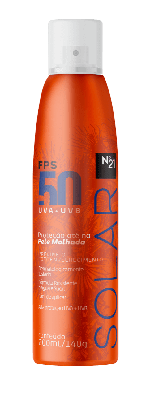 Protetor Solar Aerossol N21 FPS 50 140g Solar - Drogasmil