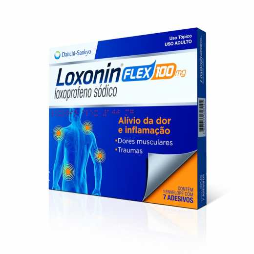 Loxonin Flex 100mg Adesivo Tópico Anti-inflamatório 7 Unidades - FARMALIFE
