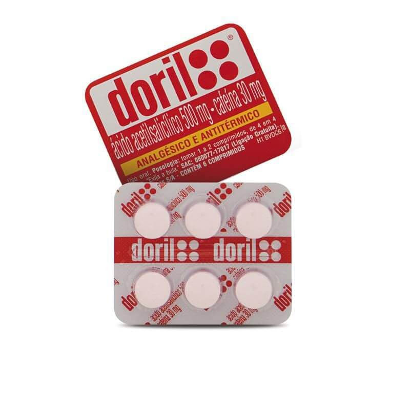 Doril 500Mg+30Mg 6Cpr - Drogarias Tamoio