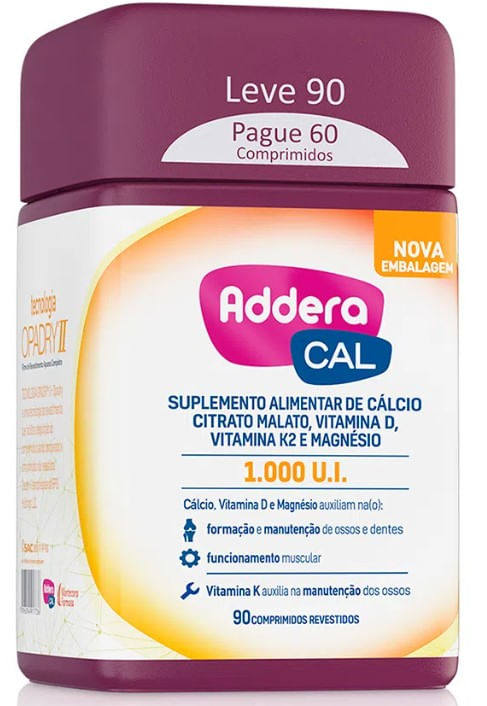 Addera Cal 1000 Ui 90 Cpr - Drogaria Rosário