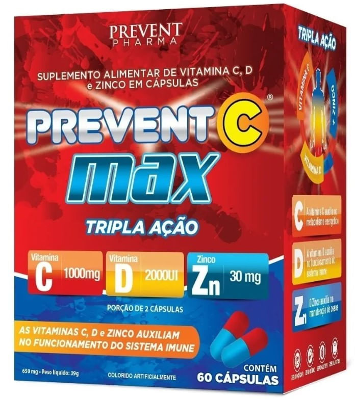 Prevent C Tripla Acao Max 60 Cps - Drogaria Rosário