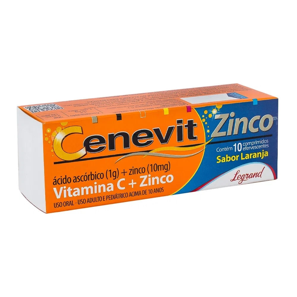 Cenevit Zinco Legrand 1g Vitamina C + 10mg Zinco 10 Comprimidos ...
