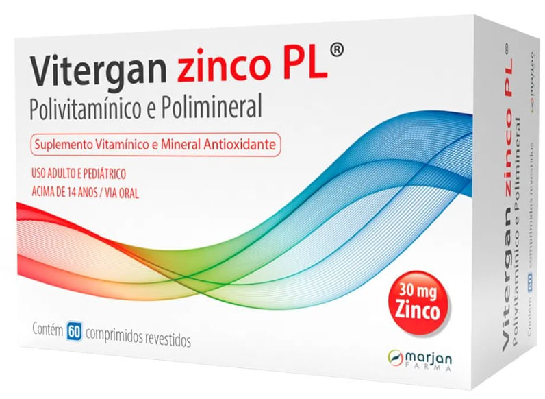Vitergan Zinco PL Marjan – Suplemento Antioxidante 60 Comprimidos ...
