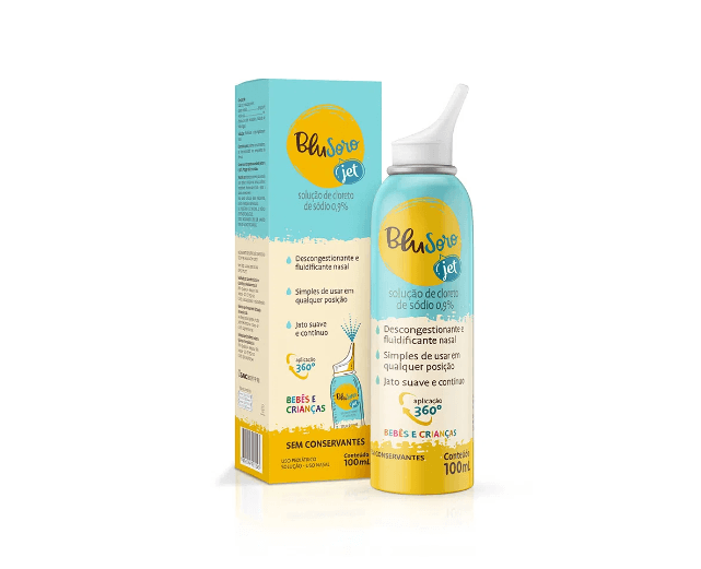 Blusoro Jet Inf 100Ml Spray Nasal Infantil Cloreto de Sódio 0,9% ...