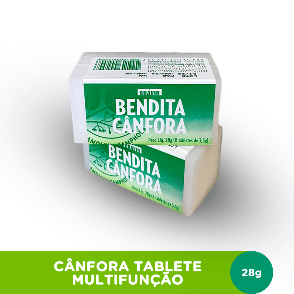 Odorizante Bendita Canfora Bravir Tablete 3,5G 8Un - Bravir - Drogaria ...