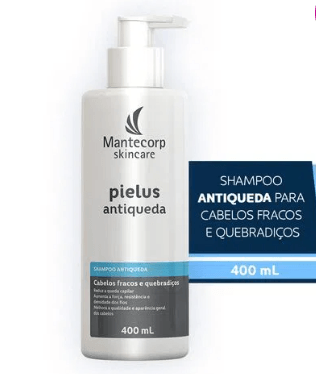 Shampoo Antiqueda Pielus Mantecorp 400ml - Fortalece Cabelos - Drogasmil
