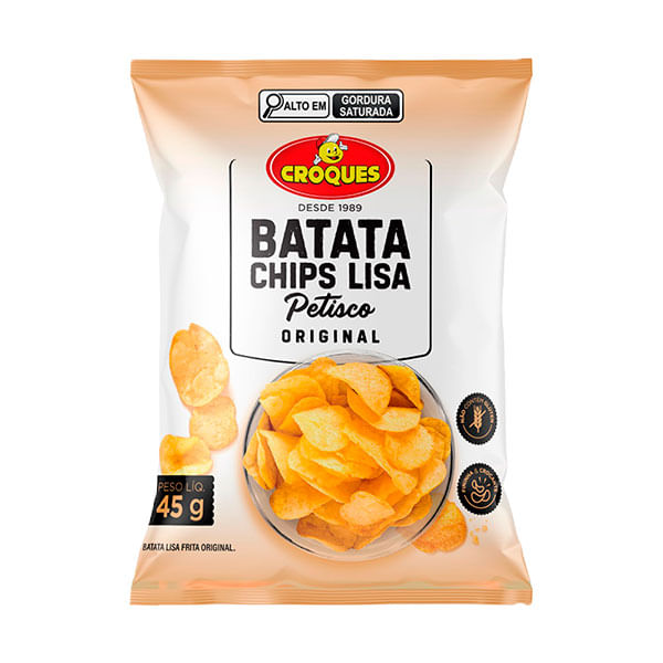 Batata Chips Croques Lisa Natural- 45g - FARMALIFE