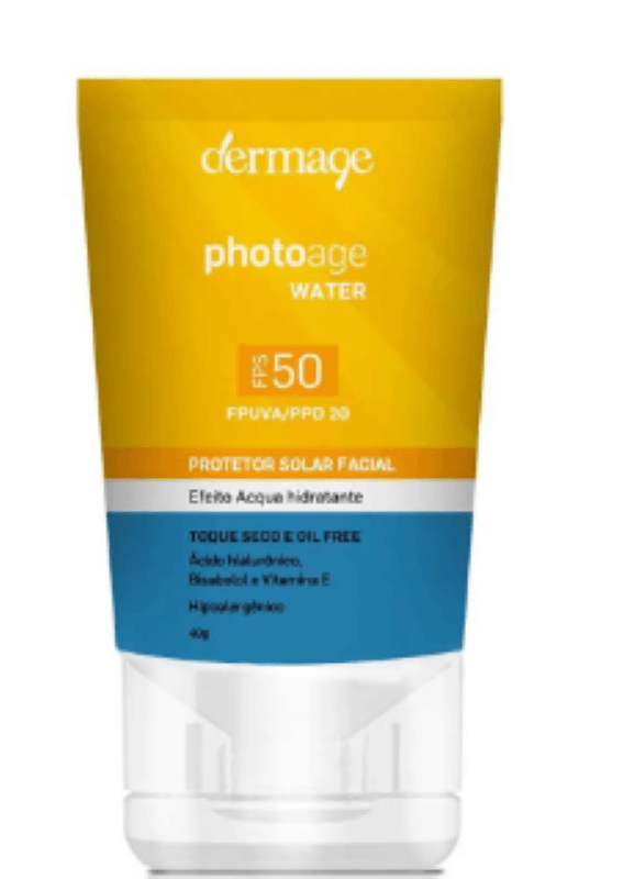 Protetor Solar Facial Photoage Water 40g FPS 50 Dermage - Drogarias Tamoio