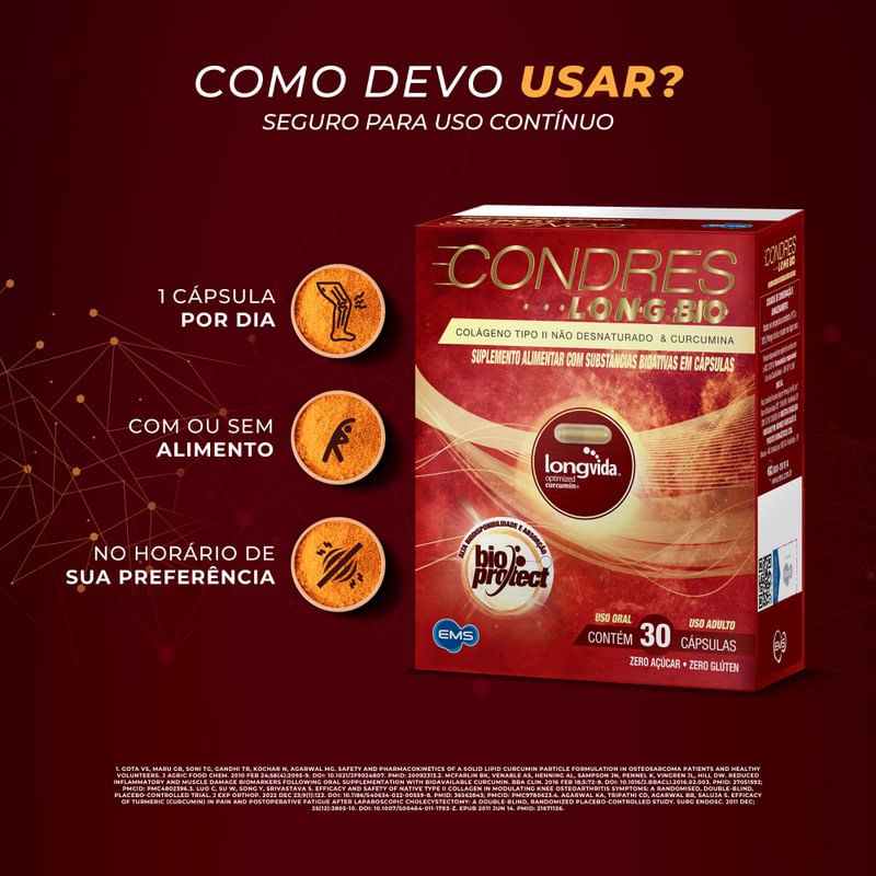 Condres Long Bio Colágeno Tipo II 30 cápsulas - Drogaria Rosário Condres Long Bio Colágeno Tipo II 30 cápsulas - Drogaria Rosário