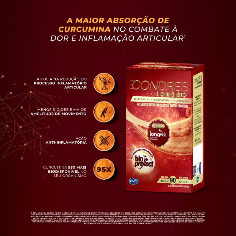 Colágeno Tipo II Condres Long Bio 90 Cápsulas - Suplemento Alimentar ... Colágeno Tipo II Condres Long Bio 90 Cápsulas - Suplemento Alimentar ...