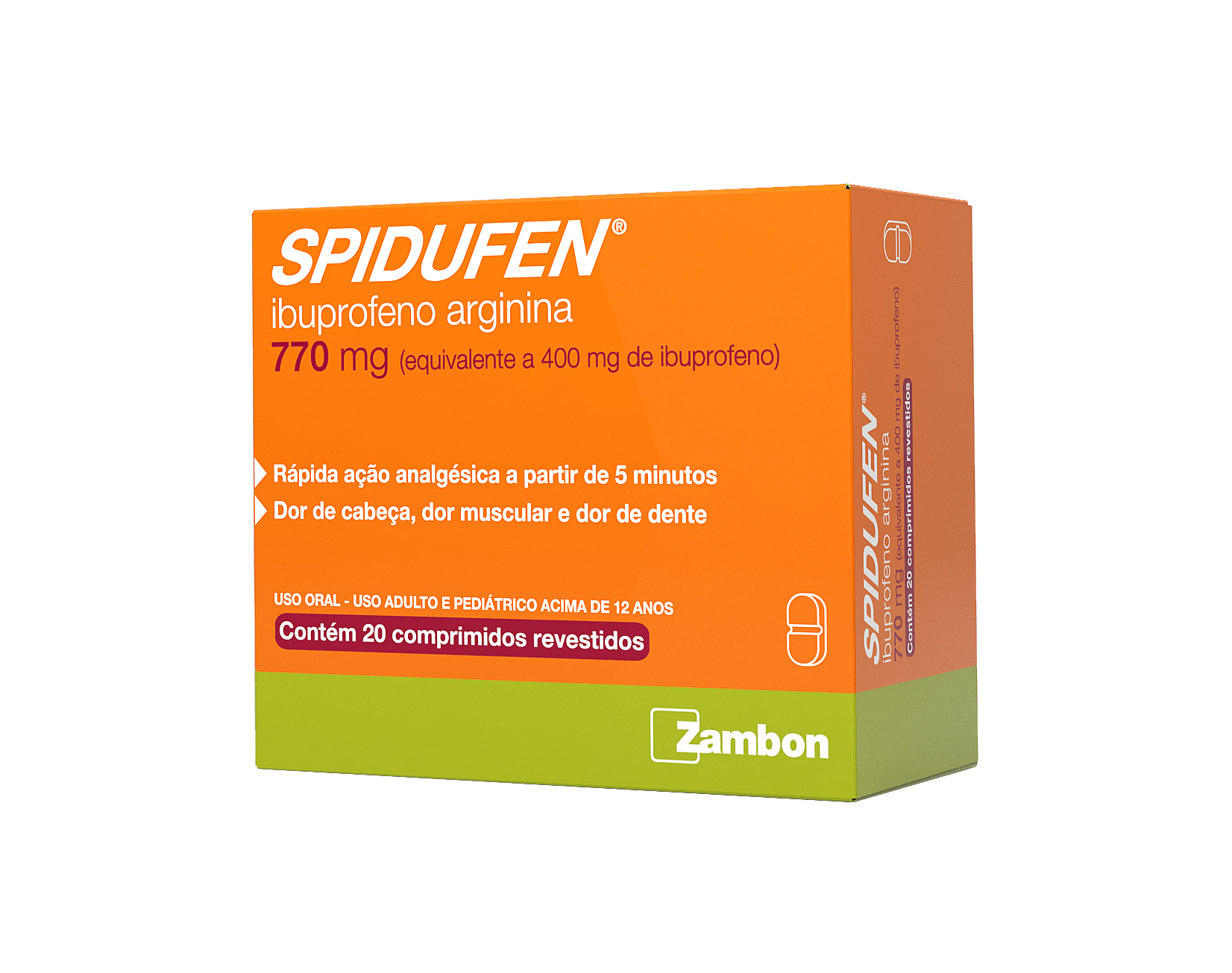 Spidufen 770mg -20 comprimidoos - Drogarias Tamoio