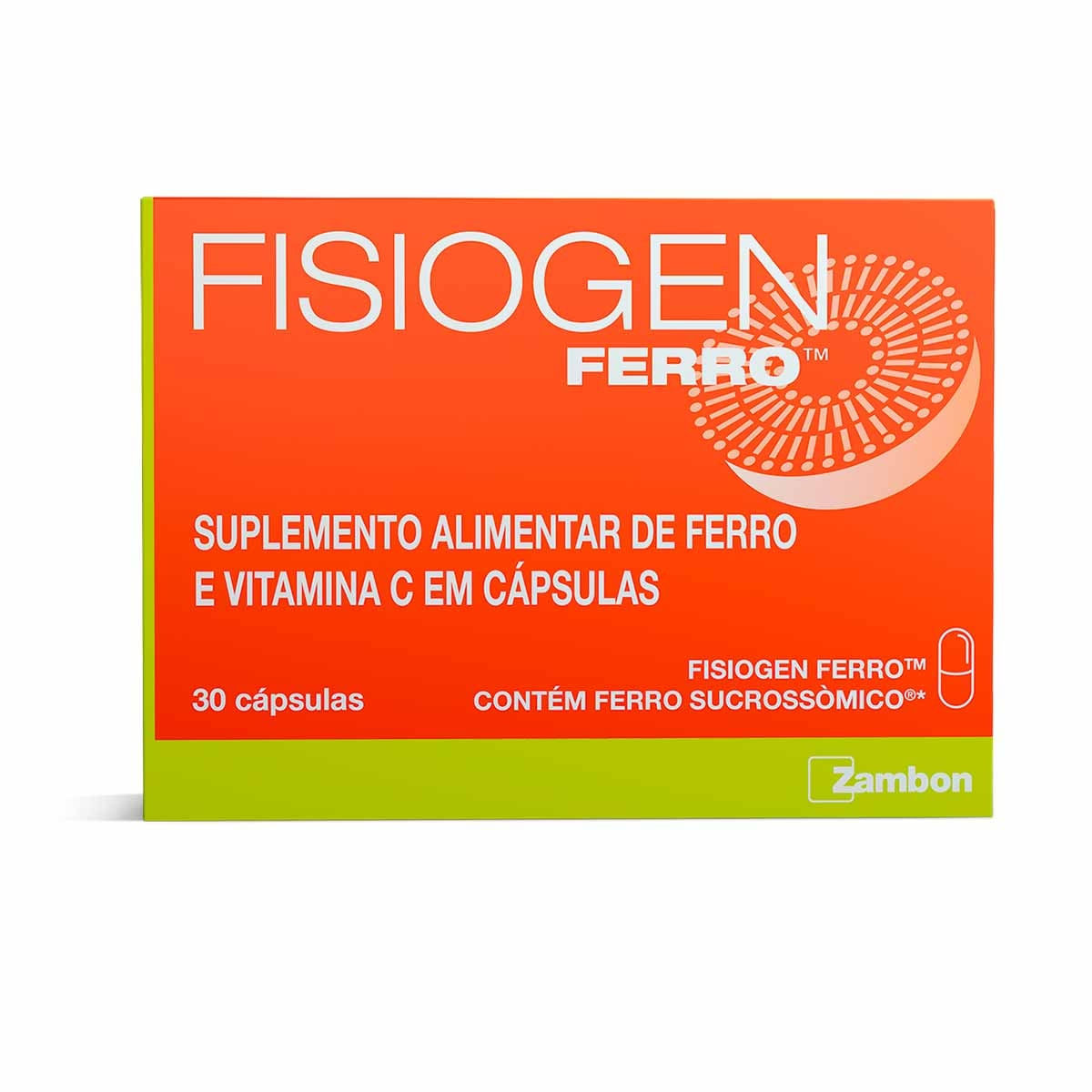 Fisiogen Ferro Forte 30 mg Zambon – Suplemento de Ferro e Vitamina C ...
