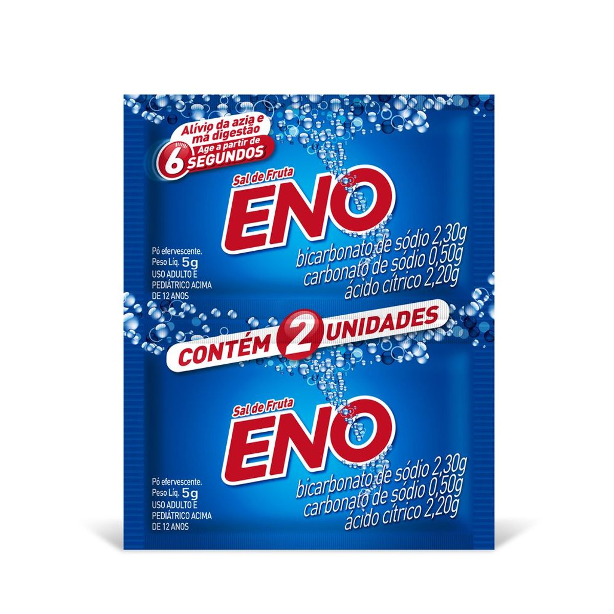 Sal de Fruta Eno Tradicional 5g Antiácido Efervescente 2 Sachês ...