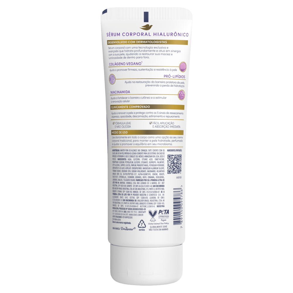 Sérum Deo Hidratante Corporal Dove Hialurônico Dermo Renovador