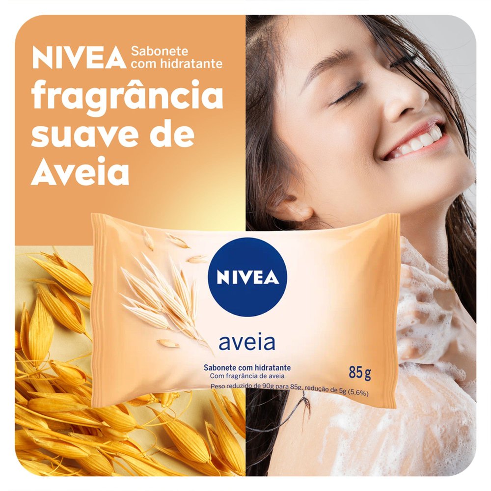 Sabonete em Barra Aveia 85g Hidratante Nivea - Drogarias Tamoio