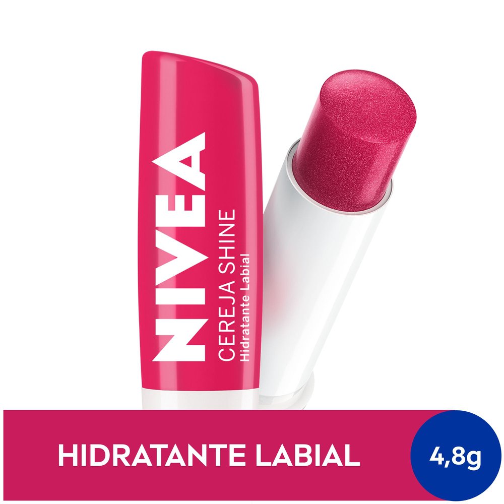 Hidratante Labial Cereja Shine Brilhoso 4,8g Nivea - FARMALIFE