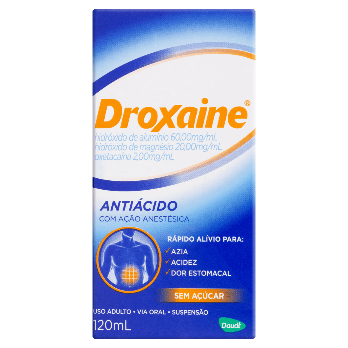 Droxaine Daudt 120ml – Antiácido com Ação Anestésica para Azia - FARMALIFE