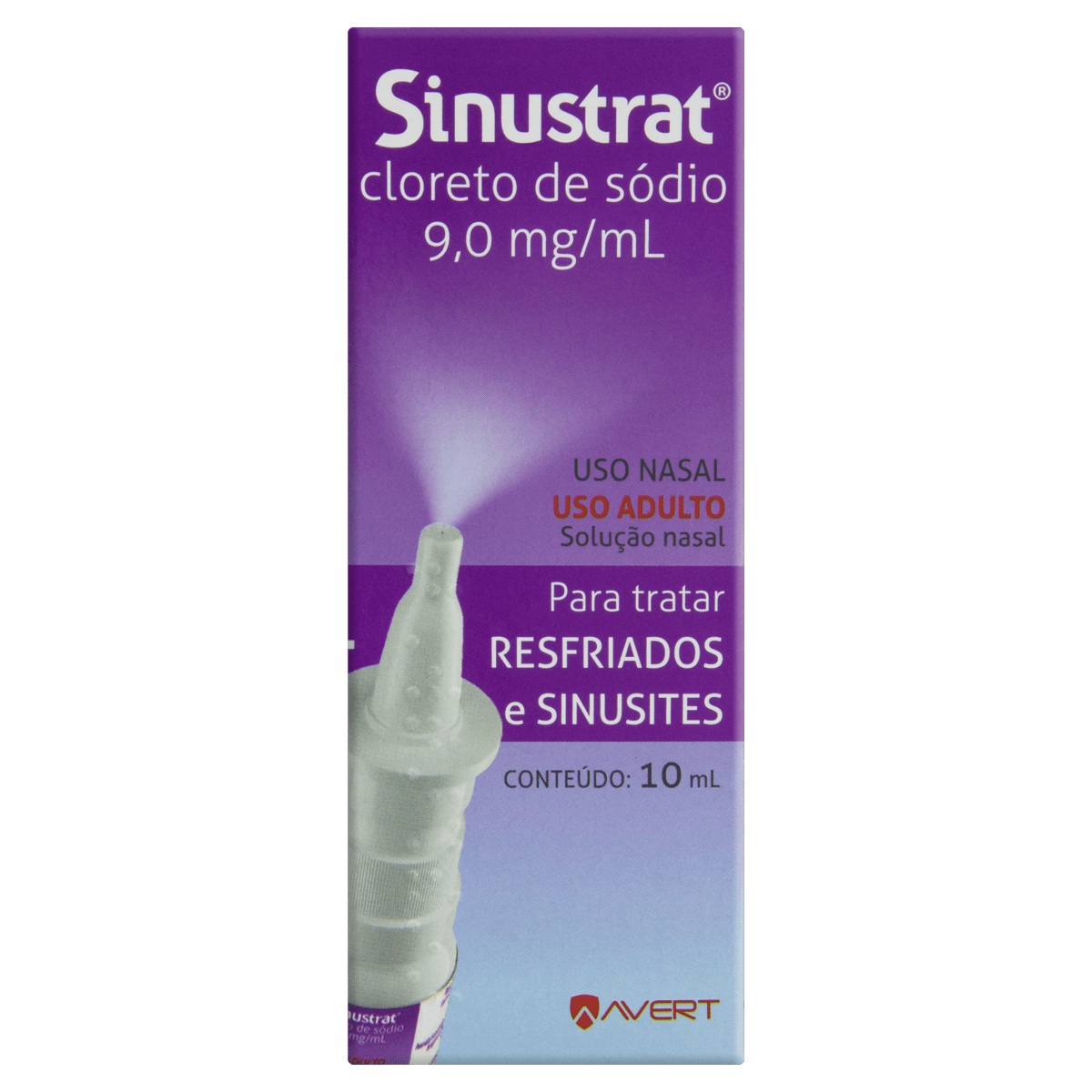 Sinustrat 9,0mg/ml Avert Caixa 10ml Solução Nasal - FARMALIFE