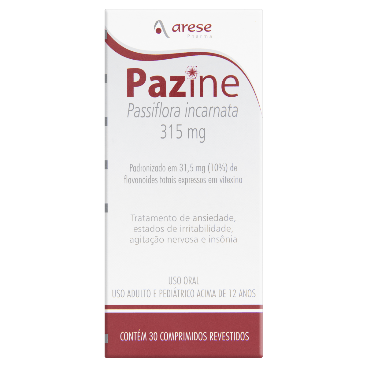 Pazine 315mg Arese Pharma – Passiflora para Ansiedade e Insônia - Drogasmil