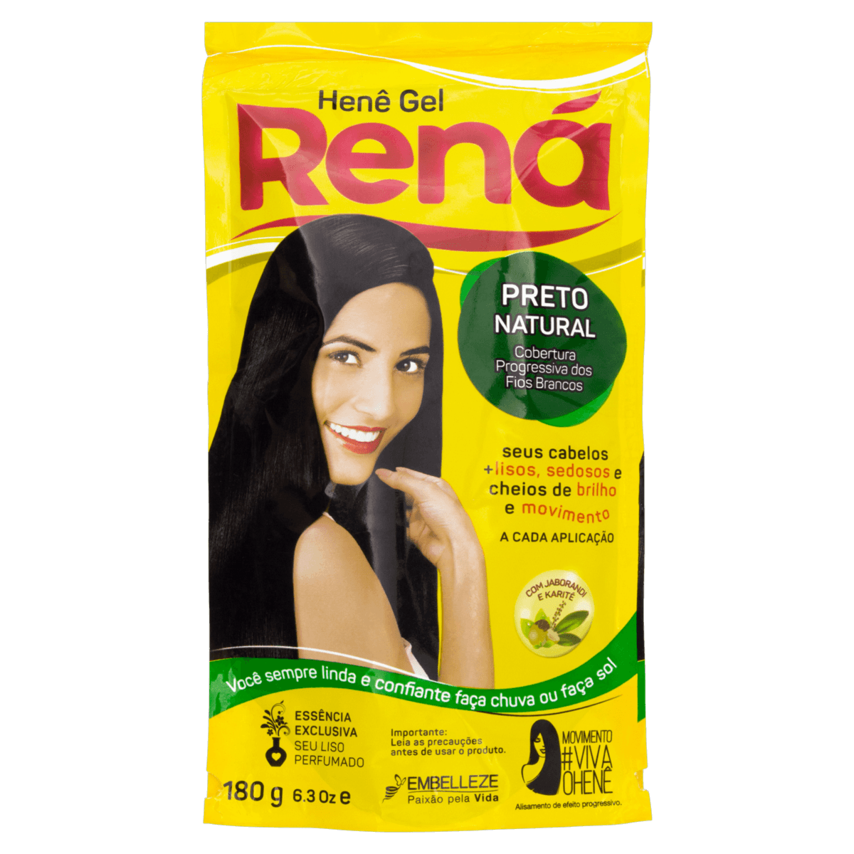 Gel Hene Rena Alisamento Jaborandi Pouch 180G - Hene Rena - Drogarias ...