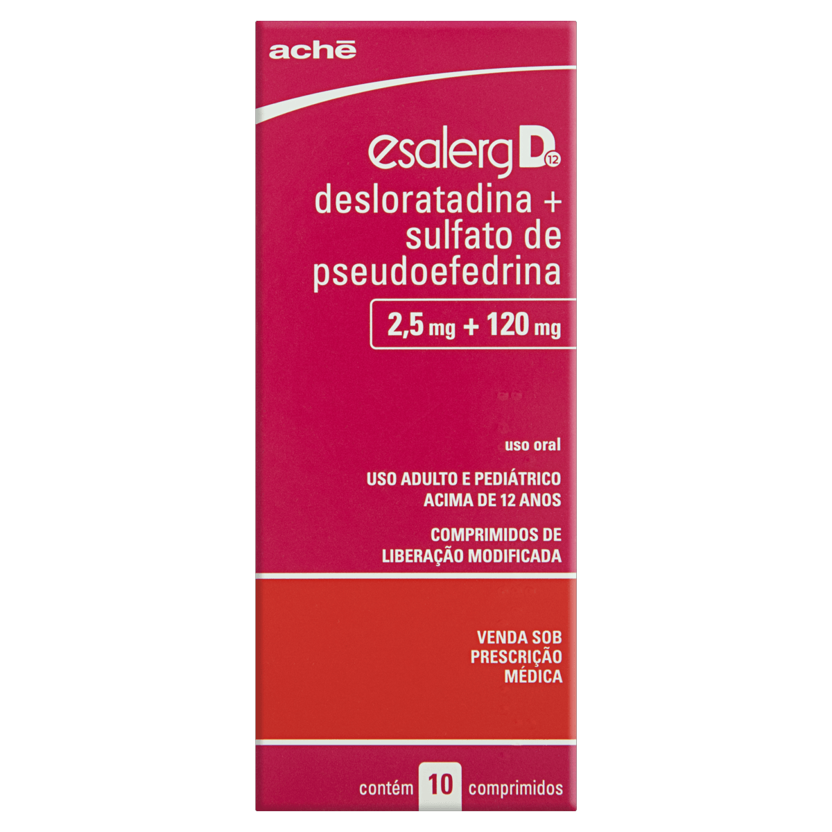Esalerg D12 Aché 10 Comprimidos | Antialérgico e Descongestionante ...