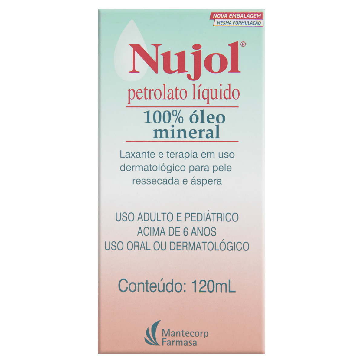Nujol Óleo Mineral 120ml - Drogaria Rosário