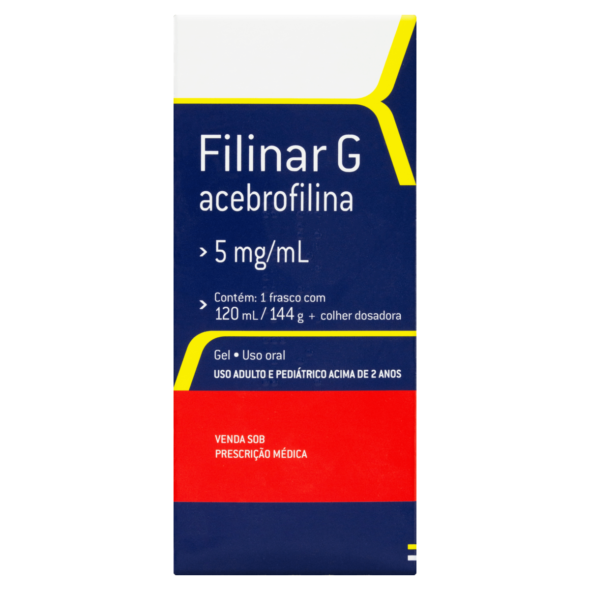 Filinar Gel Oral 5mg/mL Acebrofilina 120mL para Asma e Bronquite ...