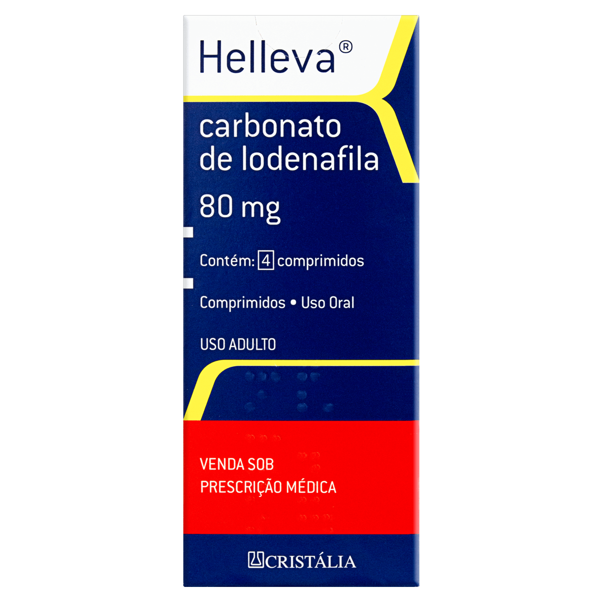 Medicamento Carbonato de lodenafila 80mg Helleva 4 Comprimidos ...
