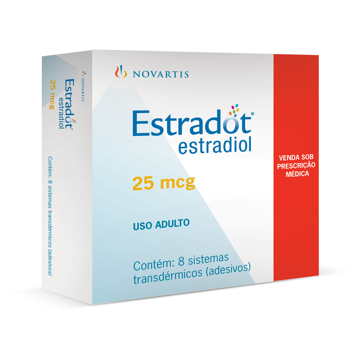Estradot Novartis 25mcg Adesivo Transdérmico para Menopausa 8 Unidades ...