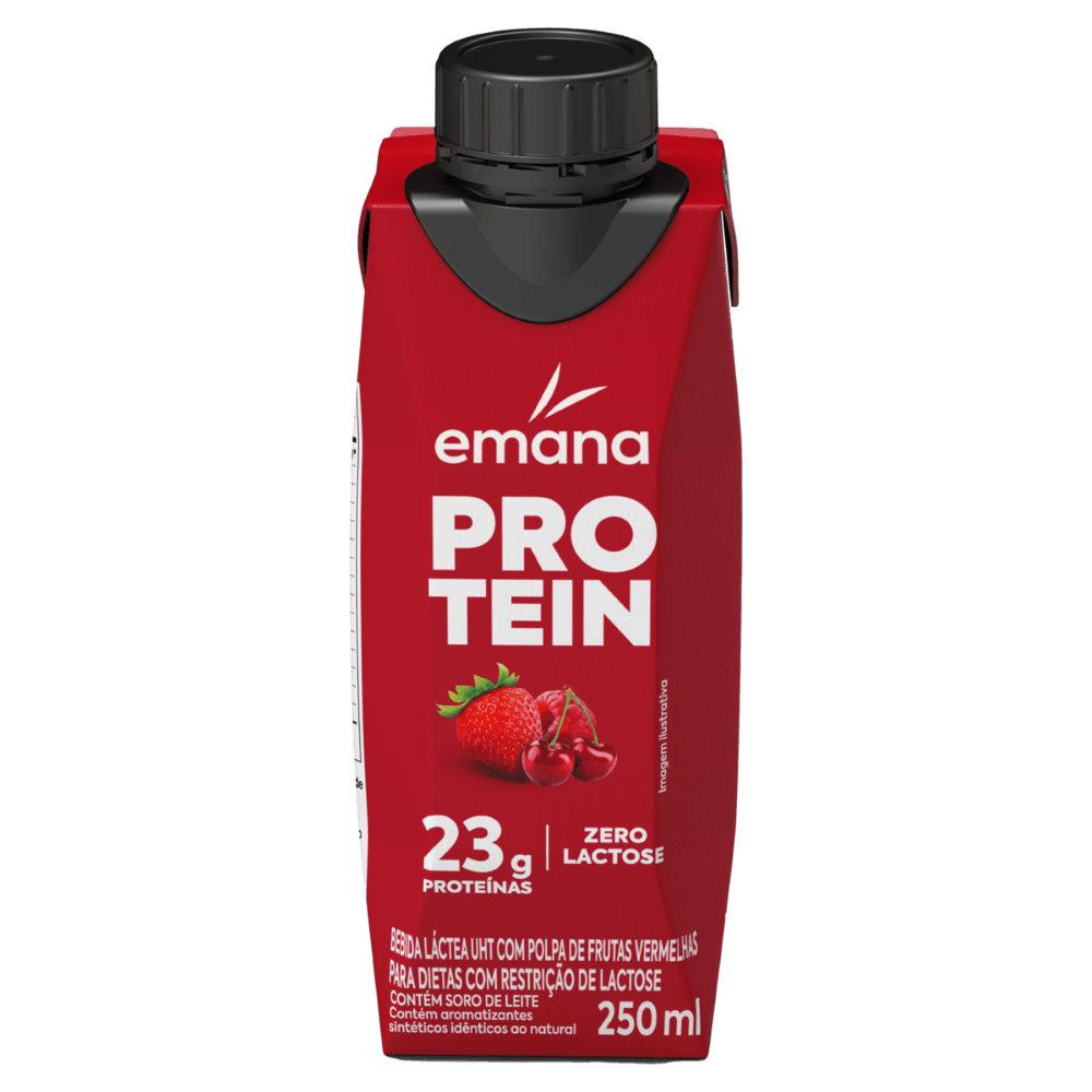 Bebida Láctea Emana Protein Zero Lactose Frutas Vermelhas - 250ml ...