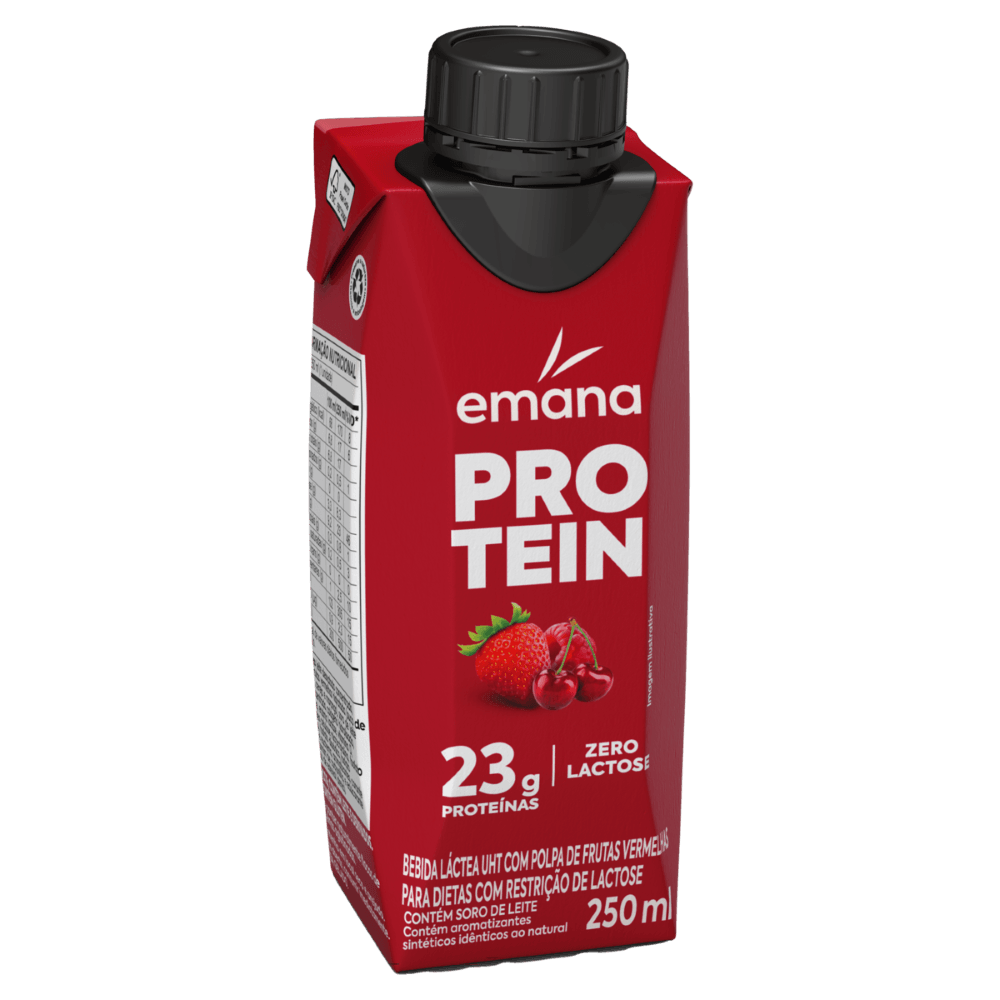 Bebida Láctea Emana Protein Zero Lactose Frutas Vermelhas - 250ml ...