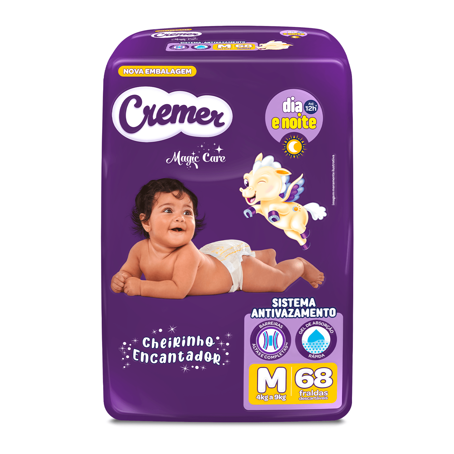 Fralda Cremer Magic Care M 68 Un Superabsorvente Antivazamento - Drogarias Tamoio