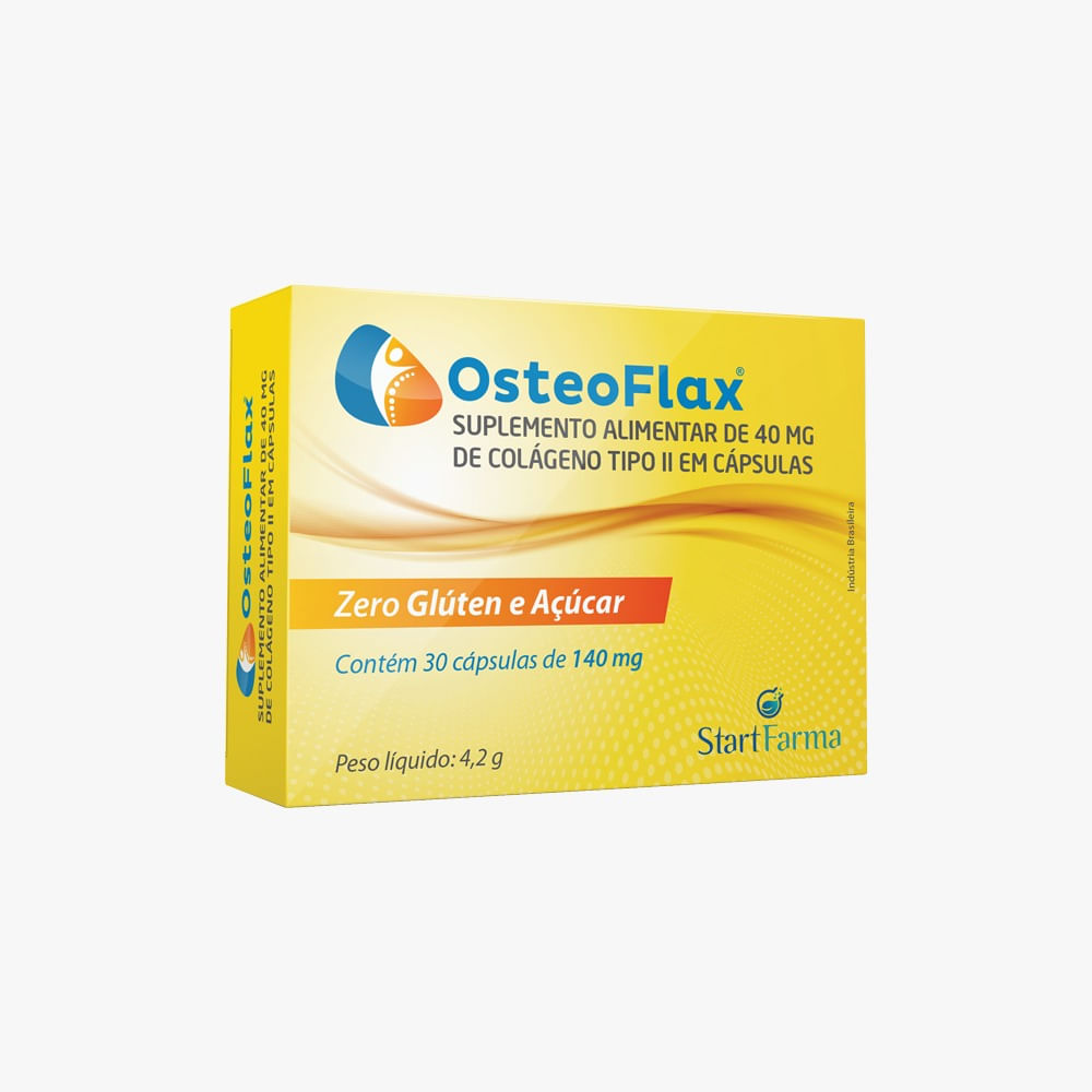 Osteoflax StartFarma – Colágeno Tipo II 40mg para Articulações ...