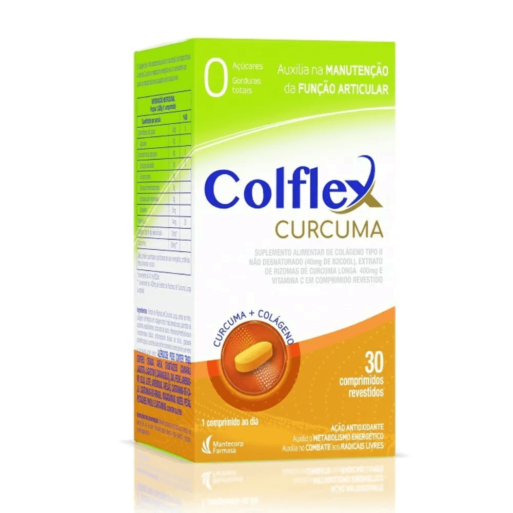 Suplemento Alimentar Colflex Curcuma 30 comprimidos - FARMALIFE