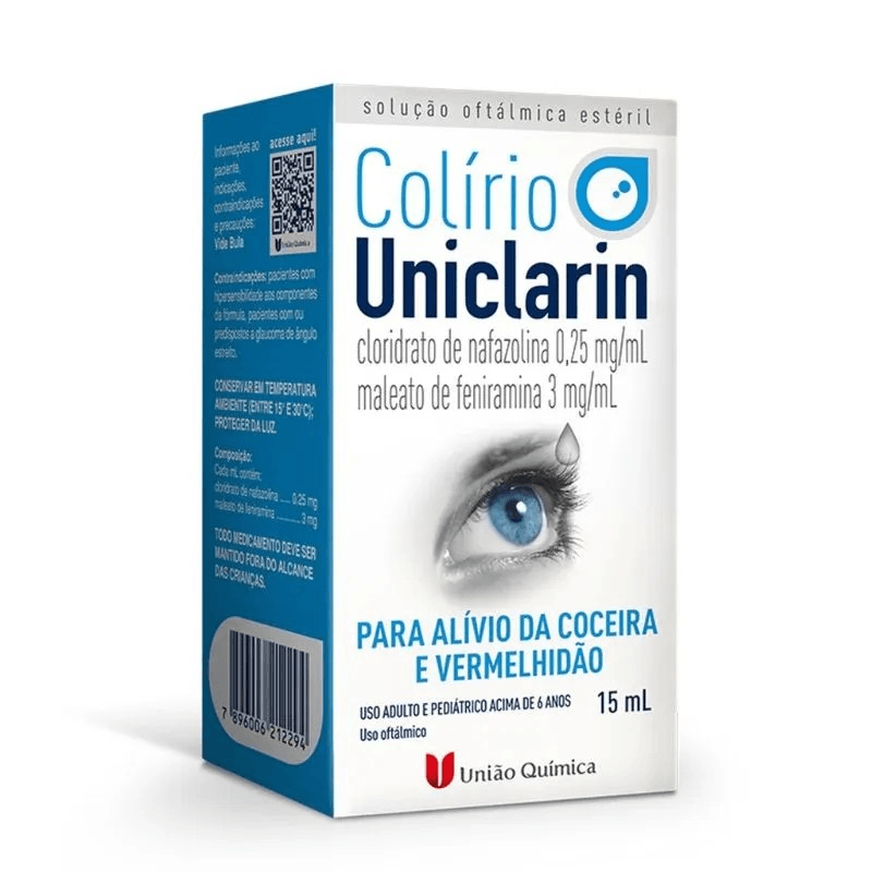 Colírio Antialérgico Uniclarin União Química 15ml - Alívio Ocular ...