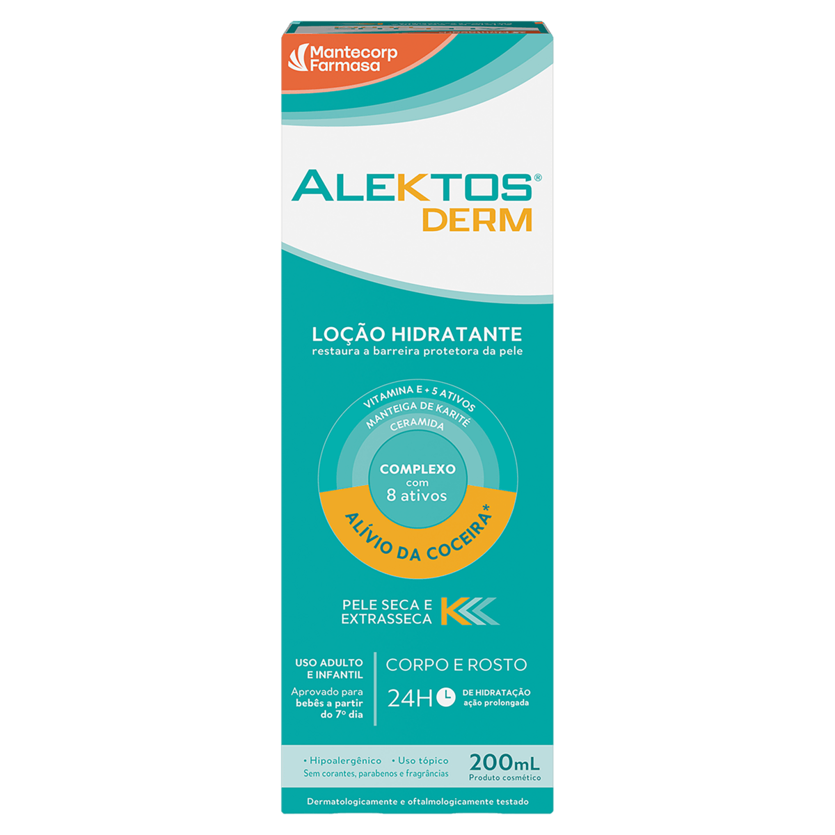 Loção Hidratante sem Perfume Alektos Derm - 200ml - FARMALIFE