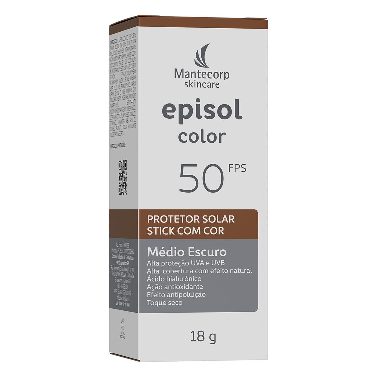 Protetor Solar Facial Episol FPS 50 Color Médio Escuro 18g Stick ...