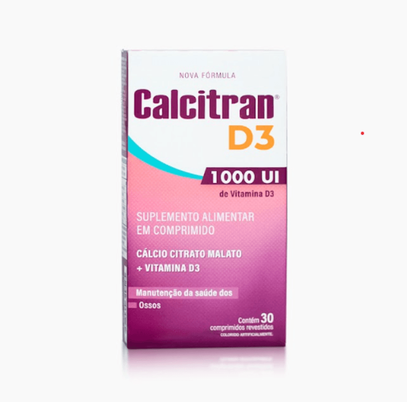 Suplemento Alimentar Calcitran D3 1.000UI Cálcio com Vitamina D - 30 ...