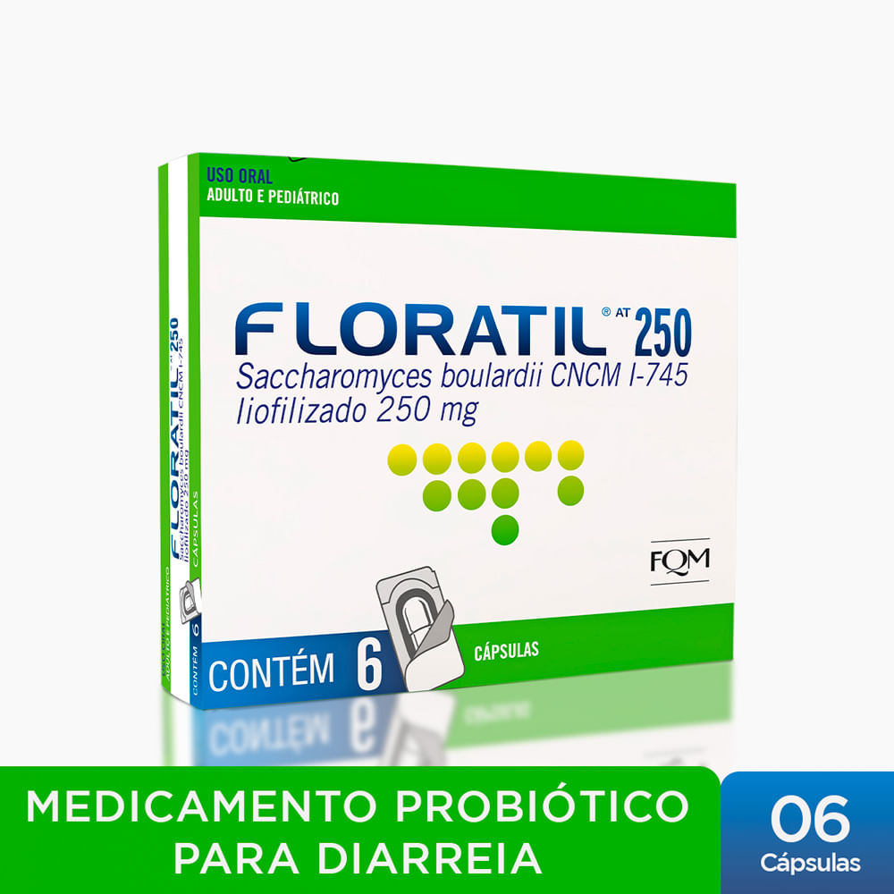 Floratil AT 250mg 6 cápsulas – Probiótico para saúde intestinal ...