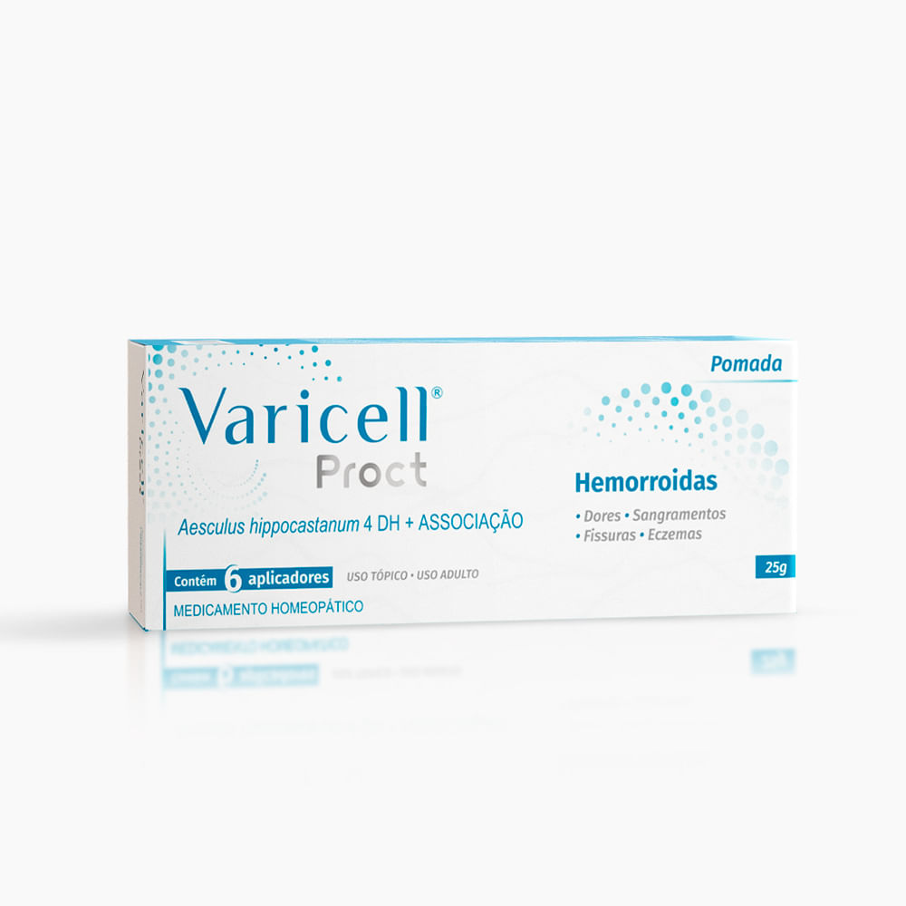Varicell Proct Pomada 25g com 6 Aplicadores para Hemorroidas ...