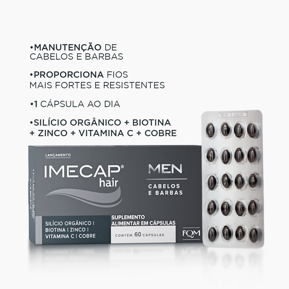 IMECAP HAIR MEN 60CPS - Drogaria Rosário