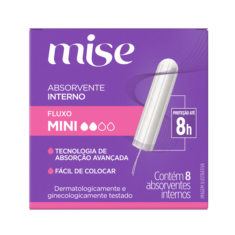Absorvente Interno Mise Mini - 8 Unidades - Drogarias Tamoio