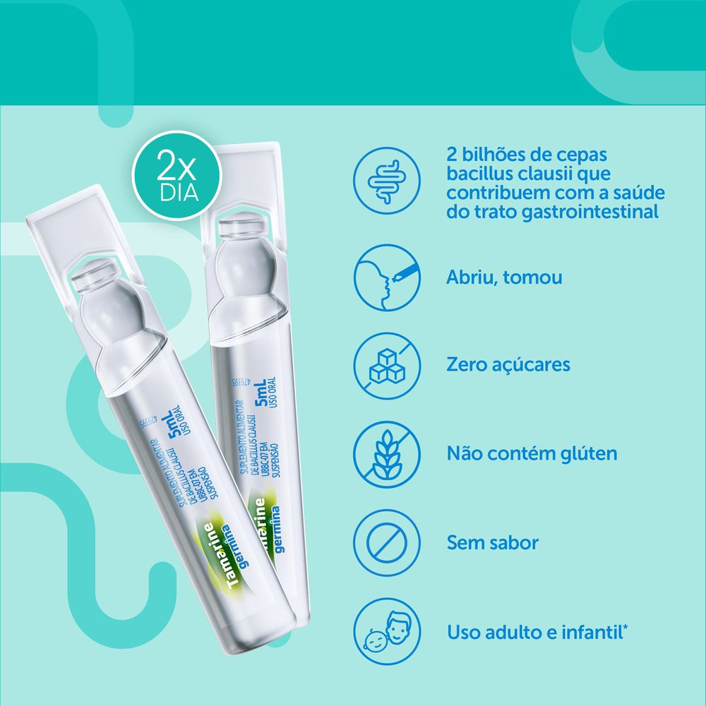 Tamarine Germina 2BI Probiótico Oral 10x5ml para Flora Intestinal ...