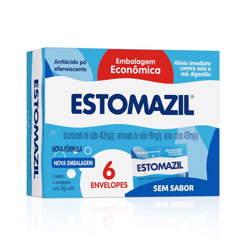 Estomazil Antiácido Pó Efervescente Sem Sabor 6 Sachês Gastro ...