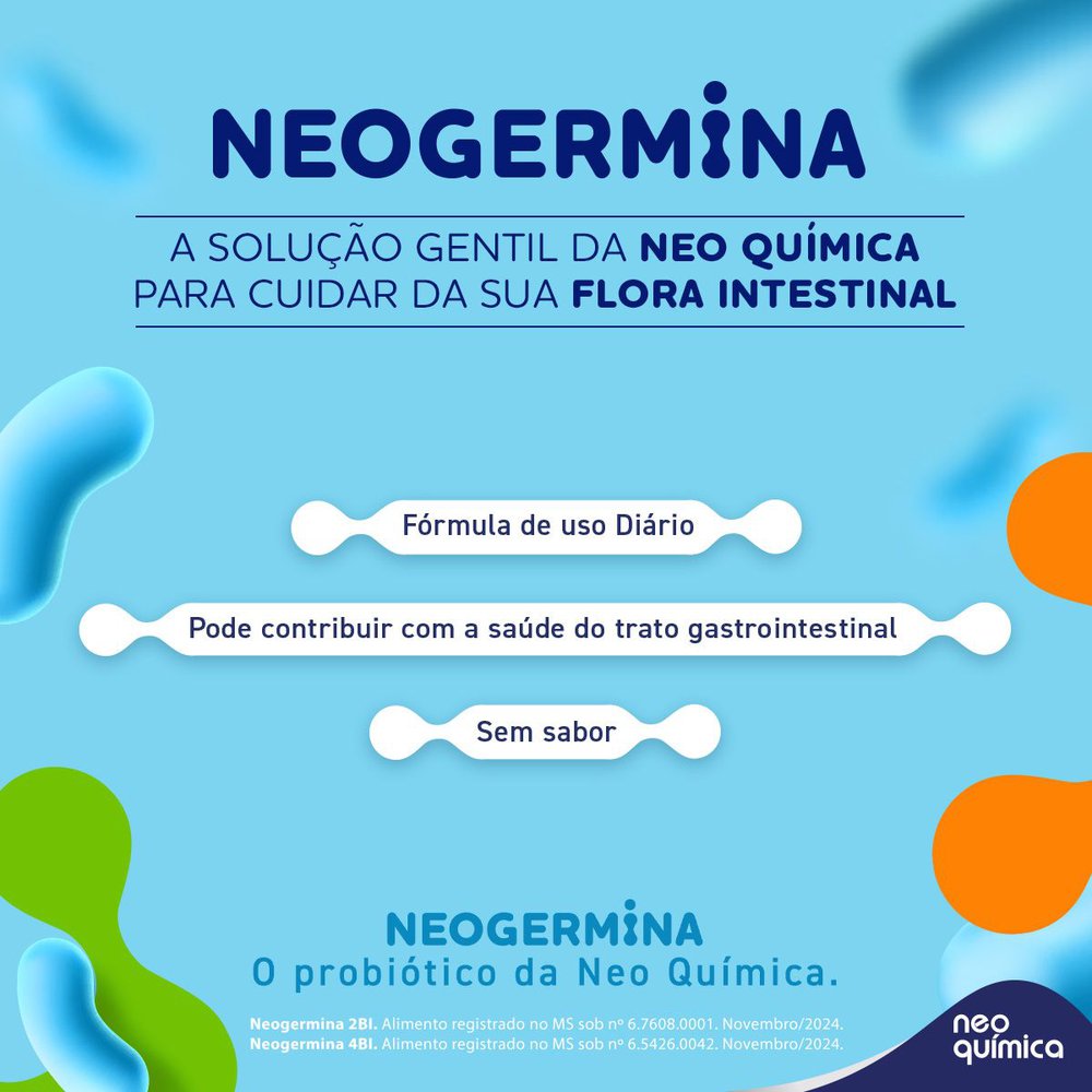 Neogermina Neo Química Probiótico 4 Bilhões 5 Flaconetes 25ml - FARMALIFE