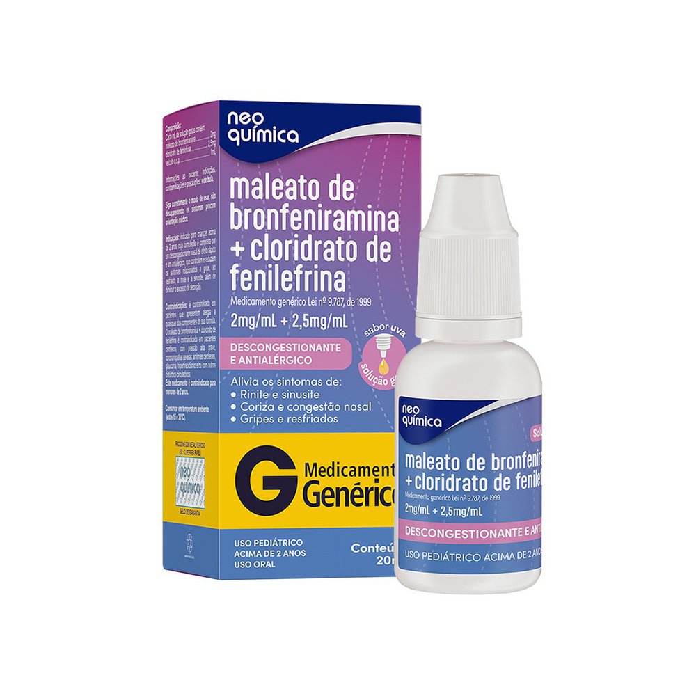Descongestionante Nasal Neo Química 20ml – Bronfeniramina e Fenilefrina ...